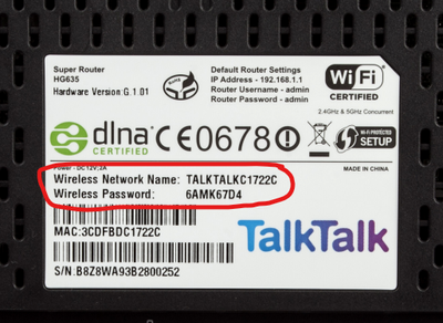 How do I find my router password, if nothing on th... - TalkTalk Help ...
