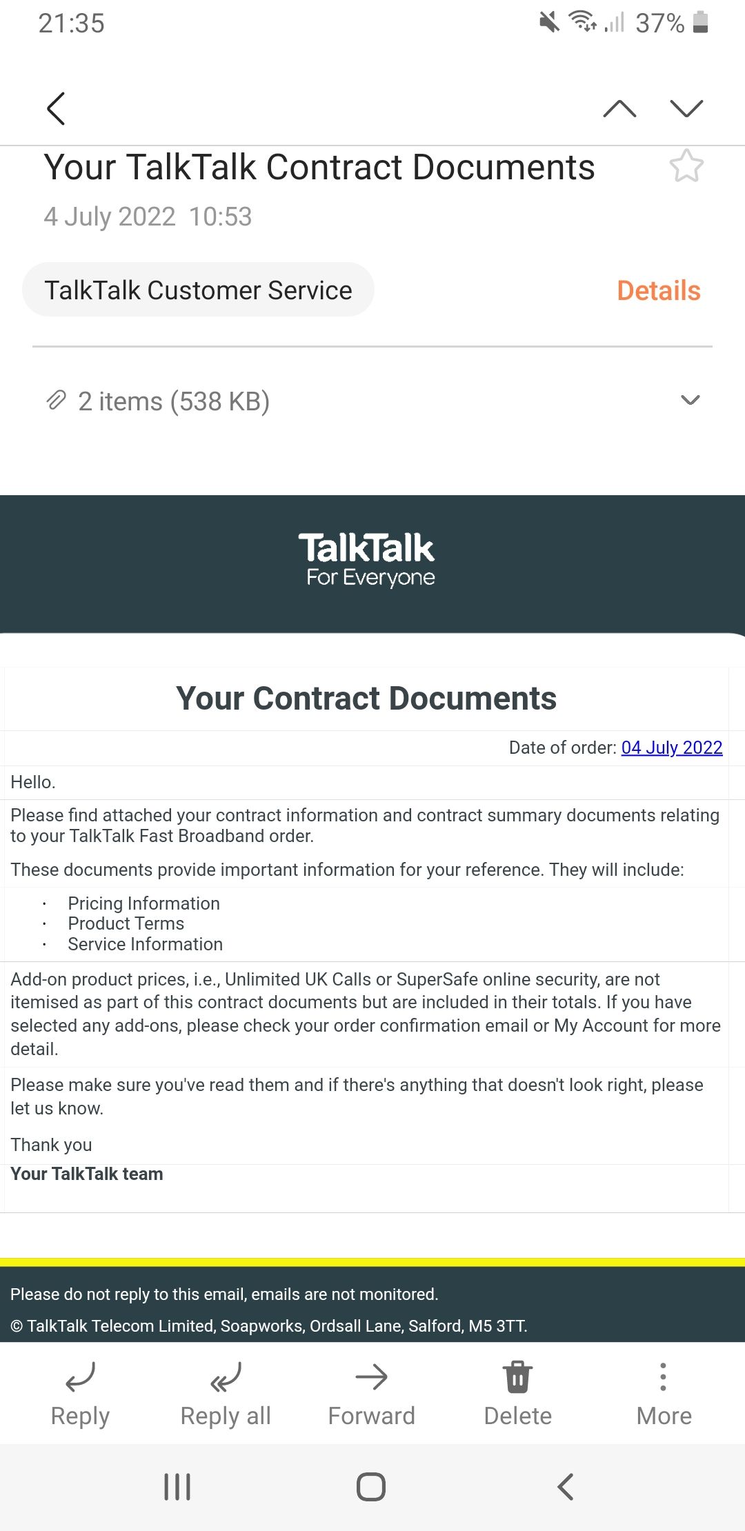 Signed 24month £24 Fibre 35 Contract last Novembe... - TalkTalk Help & Support