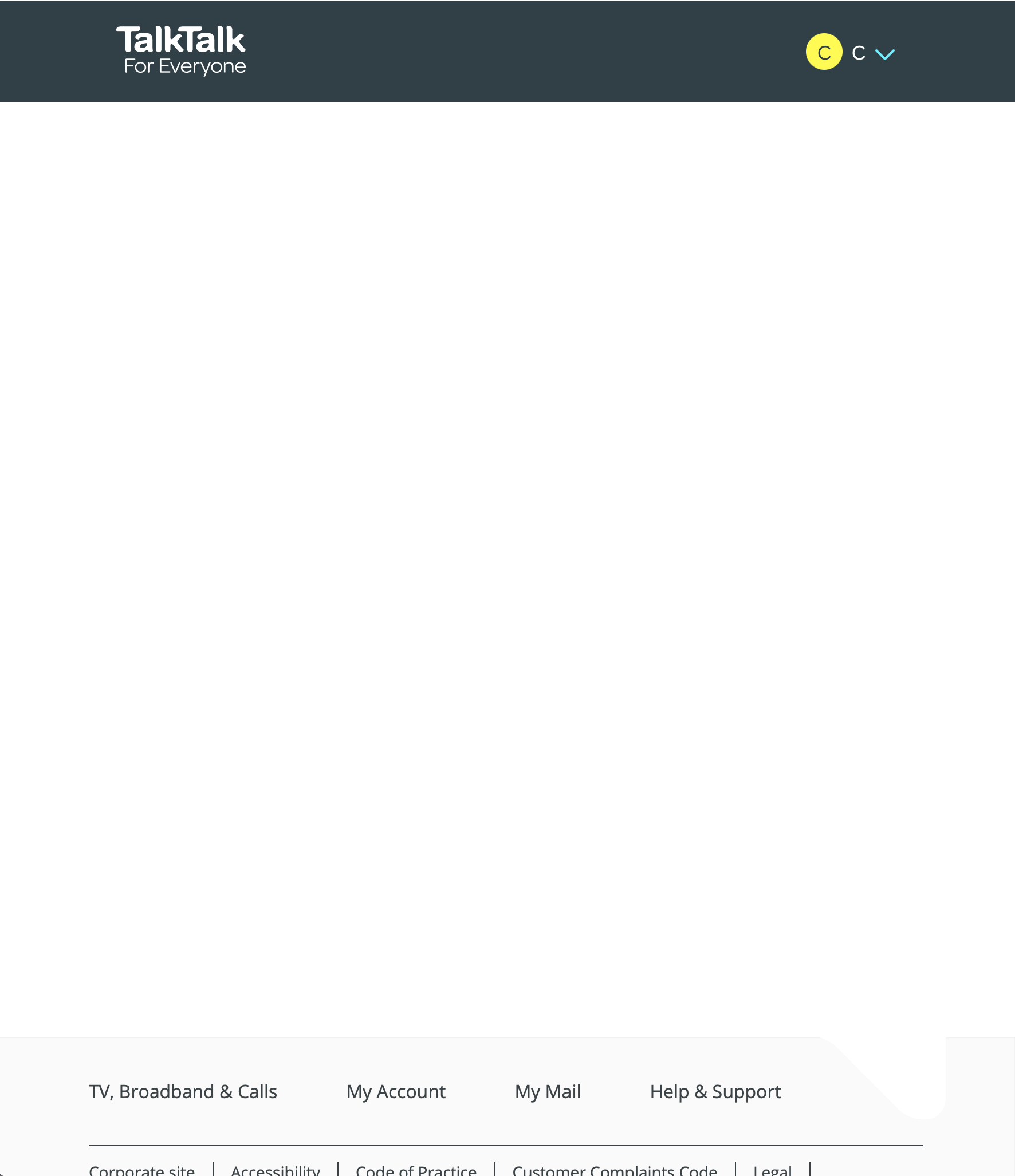 No Dashboard - TalkTalk Help & Support