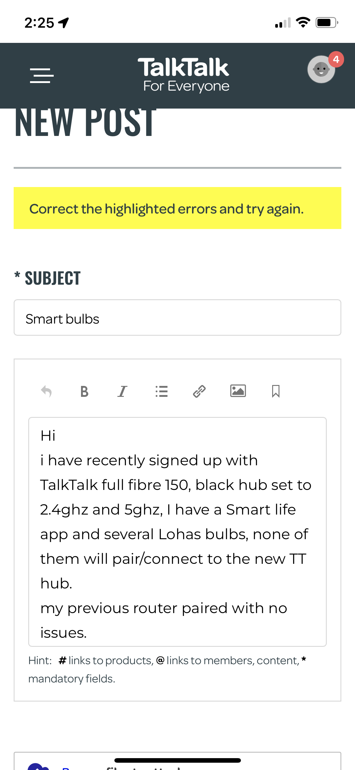Smart bulbs wont connect to router - Page 2 - TalkTalk Help & Support