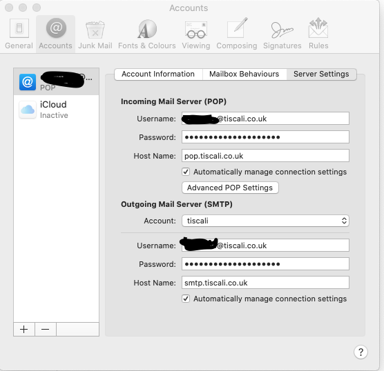 Cannot send e-mails from tiscali account in outloo... - TalkTalk Help ...