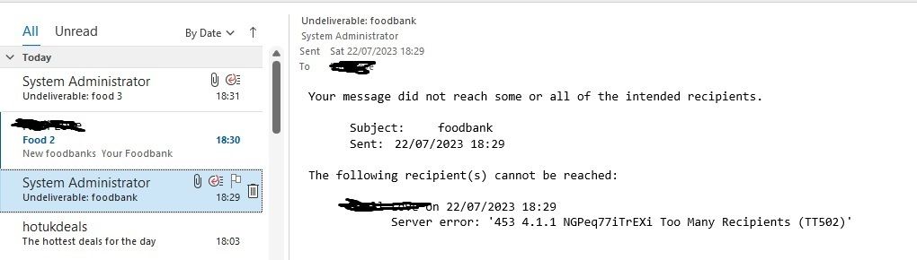Server error: '453 4.1.1 NGRFq77qzrEXi Too Many Re... - TalkTalk Help ...