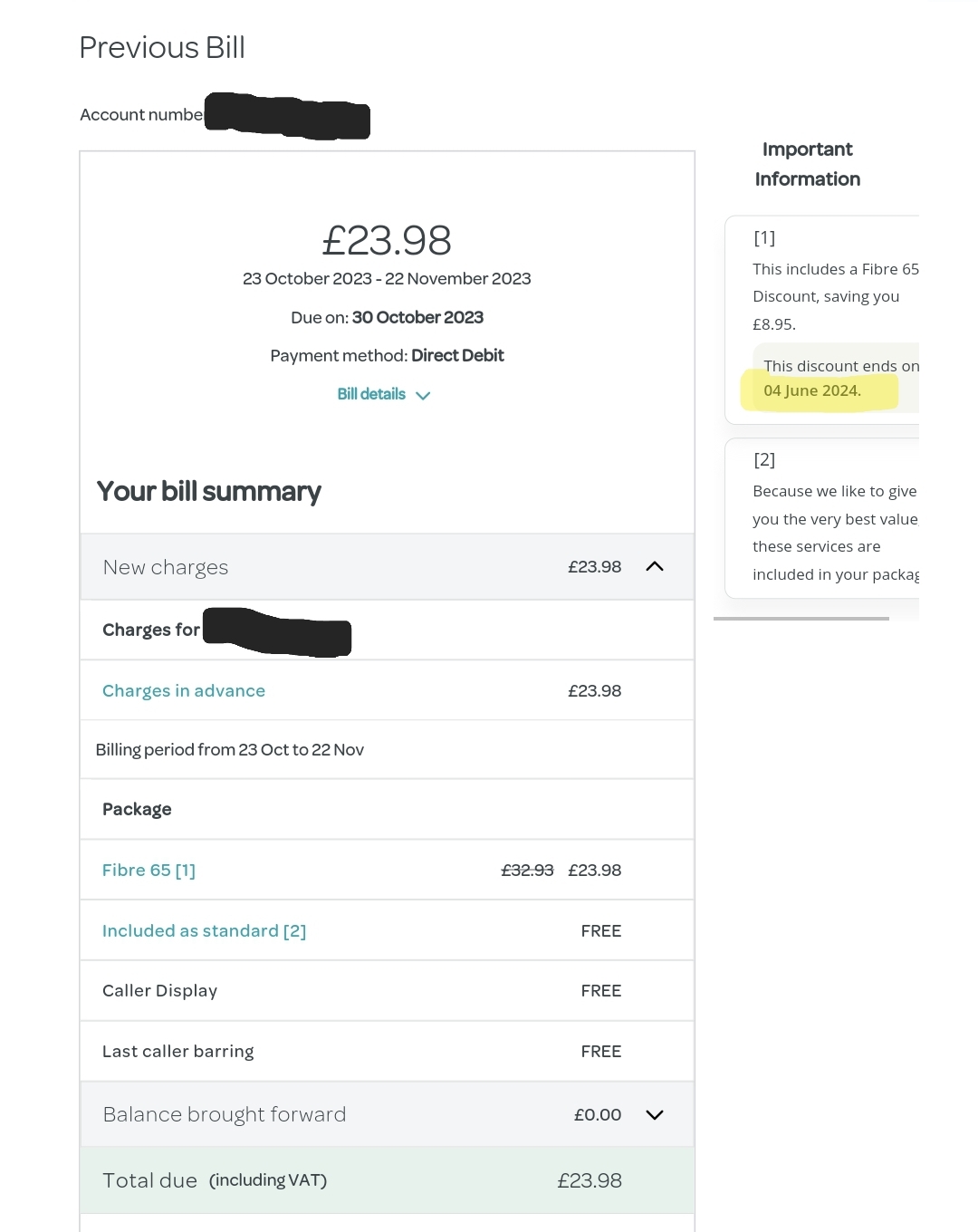 Re: Bill increase following "free" upgrade - TalkTalk Help & Support