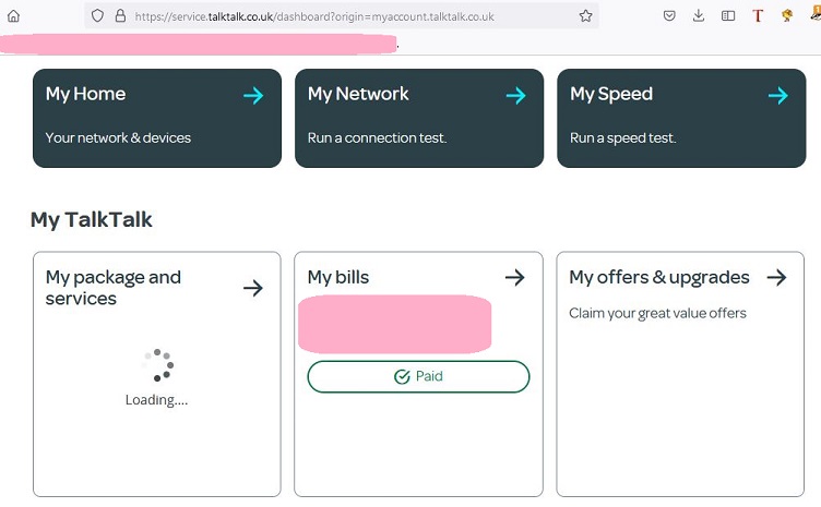 Online 'My Account' has never worked properly. - TalkTalk Help & Support