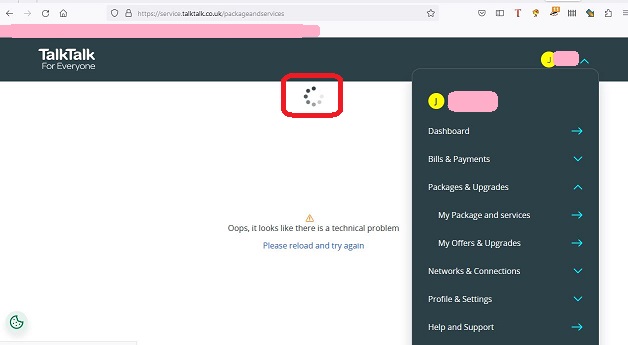 Online 'My Account' has never worked properly. - TalkTalk Help & Support