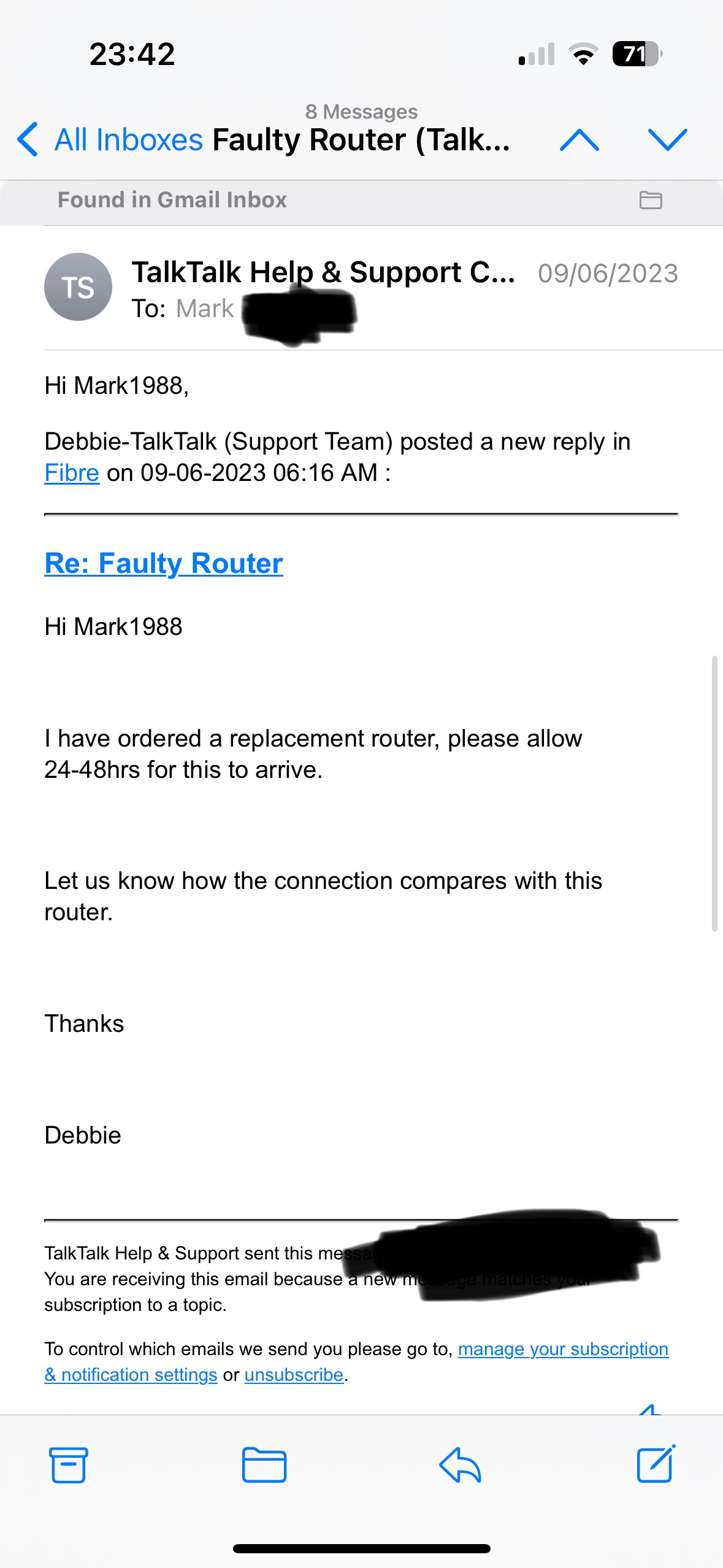 Faulty router (again) - TalkTalk Help & Support